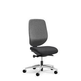 Giroflex B&uuml;rostuhl 353, ohne Armlehnen, Auto-Synchronmechanik, Muldensitz, grau/schwarz/alusilber