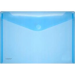 Foldersys Dokumententasche, DIN A4 quer, Klettverschluss, PP, blau