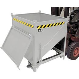 Bauer Silobeh&auml;lter SGK 75, Zugseil-Entleerung, L 1000 x B 1200 x H 1170 mm, 0,75 m&sup3;, bis 1000 kg, Stahl, feuerverzinkt
