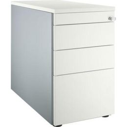 Sch&auml;fer Shop Sch&auml;fer Shop Genius Standcontainer 1336, mit Griffnut, B 435 x H 717 mm, wei&szlig;alu/wei&szlig;alu/wei&szlig;