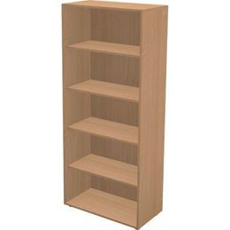 Sch&auml;fer Shop Sch&auml;fer Shop Genius Regal TETRIS WALL, 5 Ordnerh&ouml;hen, B 800 x T 420 x H 1880 mm, Buche-Dekor