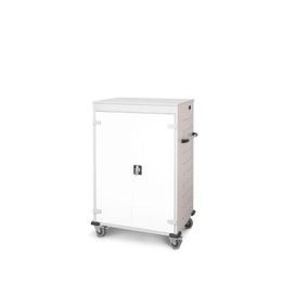 Laptopwagen mit Ladefunktion, 2-Punkt-Verriegelung, Feststellbremse, 20 F&auml;cher, B 920 x T 500 x H 1250, wei&szlig;