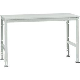 Manuflex Grundtisch UNIVERSAL Standard, Tischplatte Kunststoff, 1500x800, lichtgrau