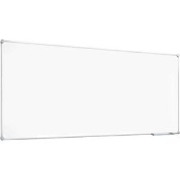 Whiteboard 2000 Maulpro, wei&szlig; kunststoffbeschichtet, Rahmen alusilber, 1800 x 900 mm