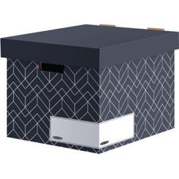 Archivbox BANKERS BOX&reg; D&eacute;cor, FSC&reg;-zertifizierter Karton, L 390 x B 340 x H 291 mm, f&uuml;r DIN A4-Formate, mitternachtsblau, 5 St&uuml;ck