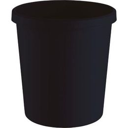 Papierkorb Helit The Green German, Volumen 18 l, umlaufender Griffrand, Recyclingkunststoff, &Oslash; 315 x H 331 mm, schwarz