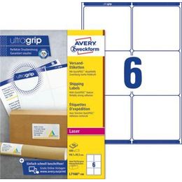 Avery Zweckform AVERY&reg; Zweckform Versandetiketten, ultragrip, 99,1 x 93,1 mm, 600 St&uuml;ck