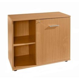 Sch&auml;fer Shop Sch&auml;fer Shop Select Sideboard, mit Dreht&uuml;r, abschlie&szlig;bar, Spanplatte, B 800 x T 420 x H 663 mm, rechts anstellbar, Buche