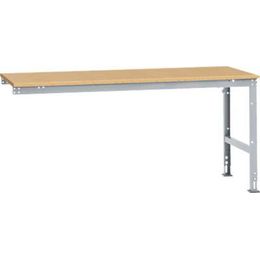 Manuflex Ansatztisch UNIVERSAL Standard, Tischplatte Multiplex, 2000x1000, alusilber