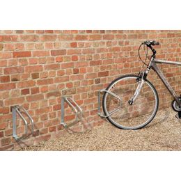 Mottez Fahrrad Wandparker, um 180&deg; schwenkbar, f&uuml;r Reifen bis B 50 mm, B 85 x T 285 x H 328 mm, Stahl verzinkt, 1 Einstellplatz