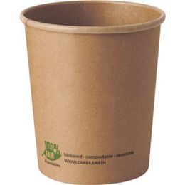 Suppenbecher Papstar pure, 940 ml, &Oslash; 115 x 130 mm, 25 Stk., Frischfaser-Karton, kompostierbar, braun