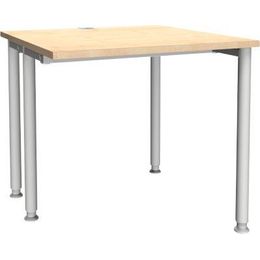 Sch&auml;fer Shop Sch&auml;fer Shop Genius Schreibtisch MODENA FLEX, Breite 800 mm, einseitig verk&uuml;rzt, Ahorn