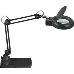 LED-Lupenleuchte Maulvisio, Leistung 8 W, 1200 lm, 3-Dioptrien-Linse, drehbarer Standfu&szlig;, schwarz