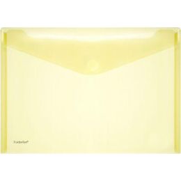 Foldersys Dokumententasche, DIN A4 quer, Klettverschluss, PP, gelb
