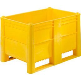 Palettenbox, geschlossen, 500 l, gelb