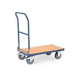 Fetra&reg; Klappwagen, Ladefl&auml;che Holzwerkstoff, je 2 Lenk- & Bockrollen, 850 x 500 mm