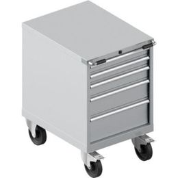 Sch&auml;fer Shop Sch&auml;fer Shop Select Schubladenschrank mit Rollen WSK 27-36, 5 Sch&uuml;be, bis 75 kg, B 564 x T 725 x H 920 mm, wei&szlig;aluminium/wei&szlig;aluminium