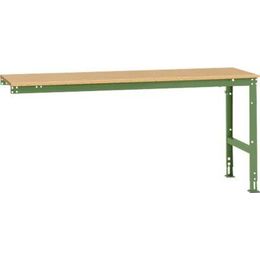 Manuflex Ansatztisch UNIVERSAL Standard, 2000 x 800 mm, Multiplex natur, resedagr&uuml;n
