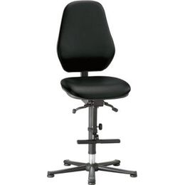 bimos Labordrehstuhl Basic, mit Aufstiegshilfe, Kunstleder, Stamskin Top schwarz