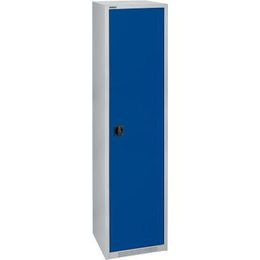 Sch&auml;fer Shop Sch&auml;fer Shop Genius Fl&uuml;gelt&uuml;renschrank FS, Stahl, mit Bel&uuml;ftungsl&ouml;chern, B 545 x T 620 x H 1950 mm, 5 OH, Wei&szlig;alu/Enzianblau, bis 250 kg
