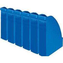 Leitz&reg; Stehsammler 2476, R&uuml;ckenbreite 70 mm, Polystyrol, 6 St&uuml;ck, blau