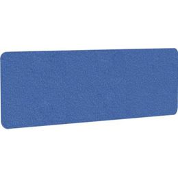 Akustik Tischtrennwand AKUSTIX Vario, Schallabsorptionsklasse B, St&auml;rke 18 mm, ohne Halterungen, B 1800 x H 600 mm, PET-Filz, blau