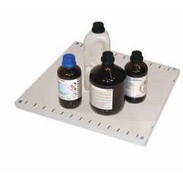 Fachboden Standard f&uuml;r ASECOS Chemikalienschr&auml;nke der CS und CX Serie, Stahlblech, lichtgrau, B 484 x T 491 x H 30 mm, bis 50 kg