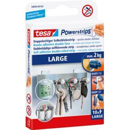 Tesa&reg; Powerstrips Large, 2 kg Haltekraft je Strip, 10 St&uuml;ck
