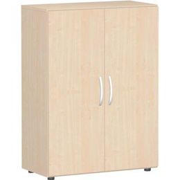 Fl&uuml;gelt&uuml;renschrank PALENQUE, 3 Ordnerh&ouml;hen, B 800 x T 420 x H 1104 mm, Ahorn-Dekor