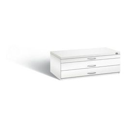 Planschrank aus Stahl, f&uuml;r Formate bis DIN A1, 3 Schubladen