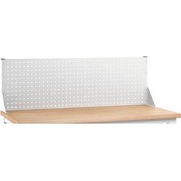 Aufsatzrahmen Bott verso, mit Lochplatte, B 1500 x T 230 x H 480 mm, Stahlblech, pulverbeschichtet, RAL 7035, lichtgrau