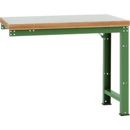 Manuflex Anbauwerkbank Profi Standard, Tischplatte Kunststoff, 1250 x 700 mm, resedagr&uuml;n