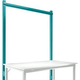 Manuflex Aufbauportal, Grundtisch STANDARD Arbeitstisch-/Werkbanksystem UNIVERSAL/PROFI, 1500 mm, wasserblau