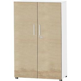 Schäfer Shop Schäfer Shop Select Schrank SET UP, 4 OH, abschließbar, B 800 x T 420 x H 1514 mm, weiß/Wildeiche