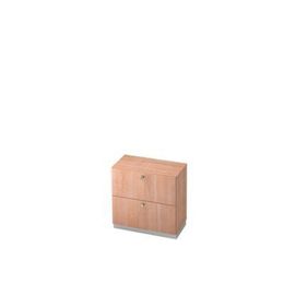 H&auml;ngeregistraturschrank, 2 OH, B 800 x T 420 mm, Nussbaum-Dekor