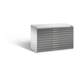 Planschrank aus Stahl, f&uuml;r Formate bis DIN A1, 10 Schubladen