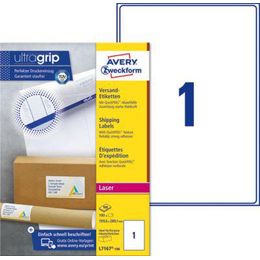 Avery Zweckform AVERY&reg; Zweckform Versandetiketten, ultragrip, 199,6 x 289,1 mm, 100 St&uuml;ck
