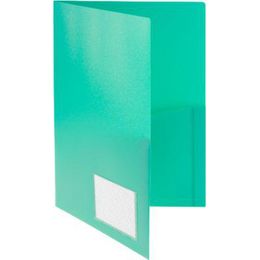 Angebotsmappe Foldersys, A4, 4 Taschen, Visitenkartentasche, Polypropylen, gr&uuml;n, 10 St&uuml;ck