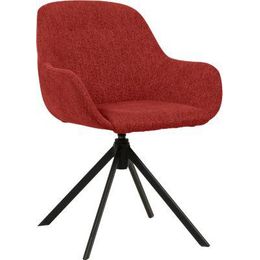 meet by Paperflow Drehsessel SIRA, Polyurethaneschaum, bis 120 kg, Stahl & Polyester, schwarz & rot
