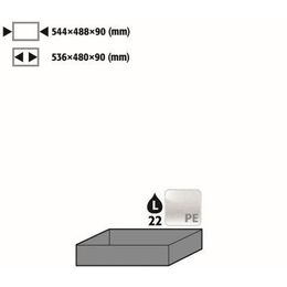 Einlegewanne f&uuml;r ASECOS Sicherheitsschr&auml;nke der Q30, Q90 und S90 Serie, Polypropylen, grau, B 578 x T 500 x H 96 mm, 23 l