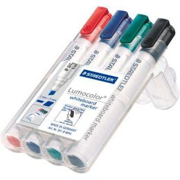 Staedtler Whiteboardmarker Lumocolor&reg;, farbsortiert, Keilspitze: 2 - 5 mm, 4er Set