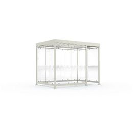 &Uuml;berdachungssystem WSM K&ouml;ln K3 d/b, B 3180 x T 2165 x H 2510 mm, fertig montiert, grauwei&szlig; RAL 9002