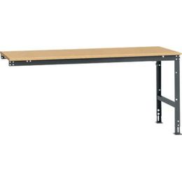 Manuflex Ansatztisch UNIVERSAL Standard, Tischplatte Multiplex, 2000x1000, anthrazit