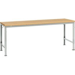Manuflex Grundtisch UNIVERSAL Spezial, 2000 x 1000 mm, Multiplex natur, lichtgrau