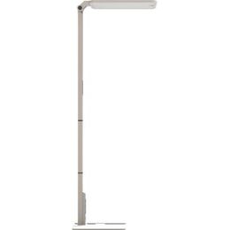 LAS LED Stehleuchte STARIS, 80 W, 10070 lm, 3000 - 6000 K, dimmbar, direkt/indirekt leuchtend, f&uuml;r Bildschirmarbeitspl&auml;tze, Tageslichtsensor, 3 Steckdosen, silber