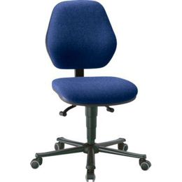 bimos Labordrehstuhl LEANOS 9133, mit Rollen, Stoffpolster, Duotec blau