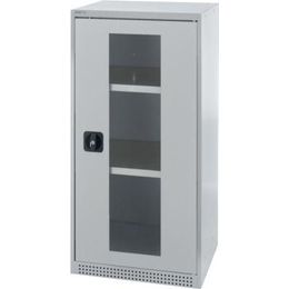 Sch&auml;fer Shop Sch&auml;fer Shop Genius Sichtt&uuml;rschrank FS, Stahl, mit Bel&uuml;ftungsl&ouml;chern, B 545 x T 430 x H 1105 mm, 3 OH, wei&szlig;aluminium/wei&szlig;aluminium, bis 250 kg