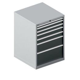 Sch&auml;fer Shop Sch&auml;fer Shop Select Schubladenschrank WSK 54-36, Stahl, 7 Sch&uuml;be, bis 75 kg, B 1023 x T 725 x H 1000 mm, weissaluminium/anthrazitgrau