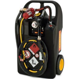CEMO Mobile Tankanlage Benzin-Trolley, 60 l, Elektropumpe 12V, Schlauch 2,7 m