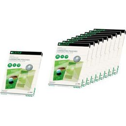 Leitz&reg; Laminierfolien iLAM, Format A4, St&auml;rke 80 &micro;, L 303 x B 216 mm, EVA, transparent, 9+1 gratis